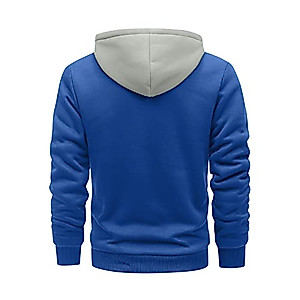 Trench Coat Men Game Fleece Hoodie Ye Hoodie Cardigan Men Comfy Hoodie Windbreaker Men Loose Fit Jacket Vest Baby Blue Hoodie Men Halloween Crewneck Sweatshirt Camo Hoodie(Royal Blue,4X-Large)