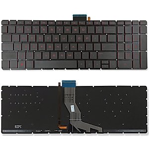 New US Red Font Backlit English Laptop Keyboard Replacement for HP Star Wars Special Edition 15-AN044NR 15-AN050CA 15-AN050NR 15-AN051DX 15-AN058CA 15-AN067NR 15-AN098NR 15-AN097NR Light Backlight