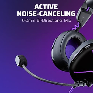 PDP Victrix Pro AF Wired Professional Esports Gaming Headset with Cooling: Xbox Series One, Xbox Series S | X, PC, Windows 10 Computer - Black/Purple