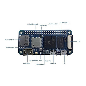 Banana Pi BPI-M2 Zero Quad-Core Open Source Single Board Computer Allwinner H2+ Compatible with Raspberry Pi zero (BPI-M2 Zero)