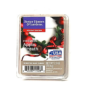Better Homes & Gardens Scented Wax Cubes, 2019 Limited Edition (Evergreen Apple Wreath)