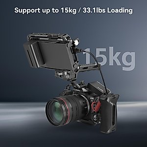 SmallRig Locating Side Handle for ARRI, 36mm Up/Down Adjustable, Left or Right Side Ergonomic Handgrip for Camera Cages, Built-in 1/4"-20 Threaded Hole, Strap Hole, Cold Shoe - 4016