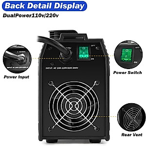 200A ARC Welding Machine, 110V/220V Dual Voltage Welder, IGBT Stick MMA Welder LED Display with Electrode Holder Work Clamp