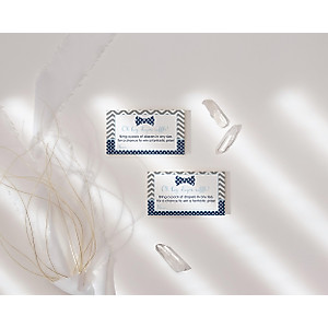 Bow Tie Diaper Raffle Tickets, Boys Baby Shower Games for Prizes, Baby Shower Diaper Raffle Invitation Insert Cards, 25 Pack