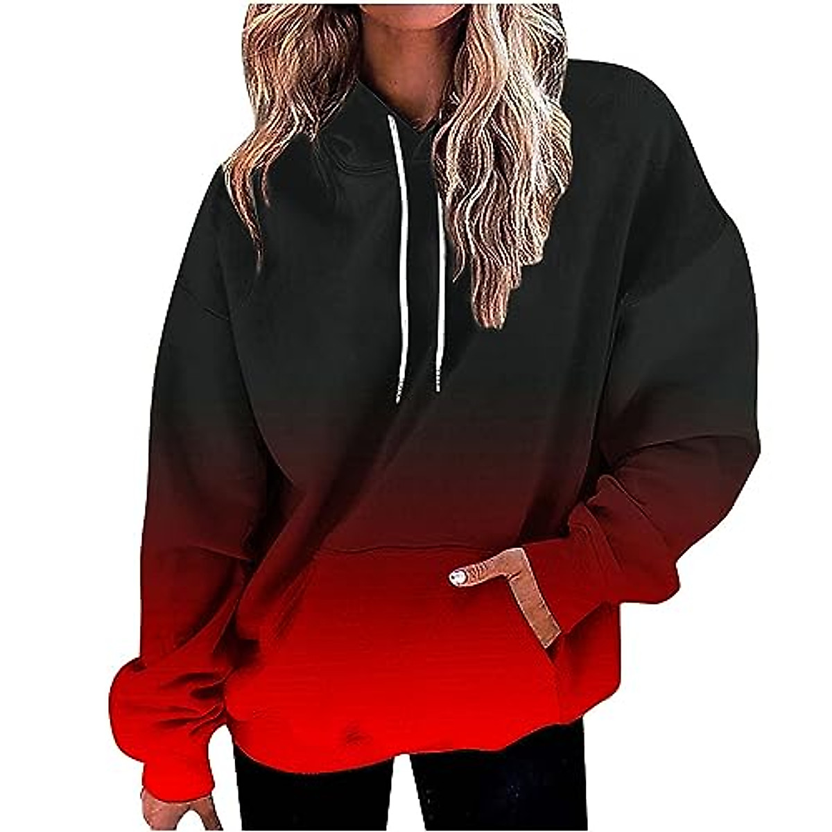 Lightning Deals of Today Teacher Deals Fall Sweatshirts for Women Loose Fit Casual Drawstring Pullover Long Sleeve Teen Girls Y2k Hoodie with Pocket Holiday Tops for Women