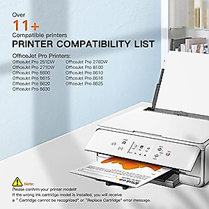 E-Z Ink (TM) Compatible Ink Cartridge Replacement for HP 950XL 951XL 950 XL 951 XL to use with OfficeJet Pro 8100 8610 8600 8615 8620 8625 276dw 251dw(1 Black, 1 Cyan, 1 Magenta, 1 Yellow, 4 Pack