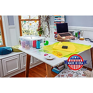 Rubbermaid X-Small All-Access Tote with Lids, Pack of 6, Stackable Storage Bins with Clear Drop-Down Door and Carry Handles, Closet Organization Containers, Clear