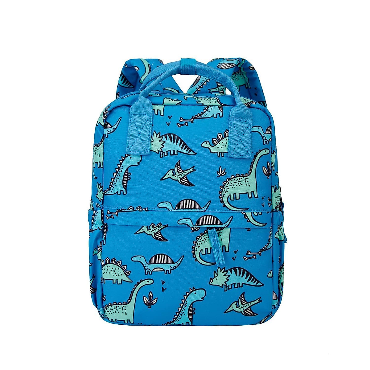 Cute Preschool Backpack Toddler School Book Bag for Girls Boys Kids Kindergarten Nursery Travel Bag with Chest Strap(15inch, Blue Dinosaur)