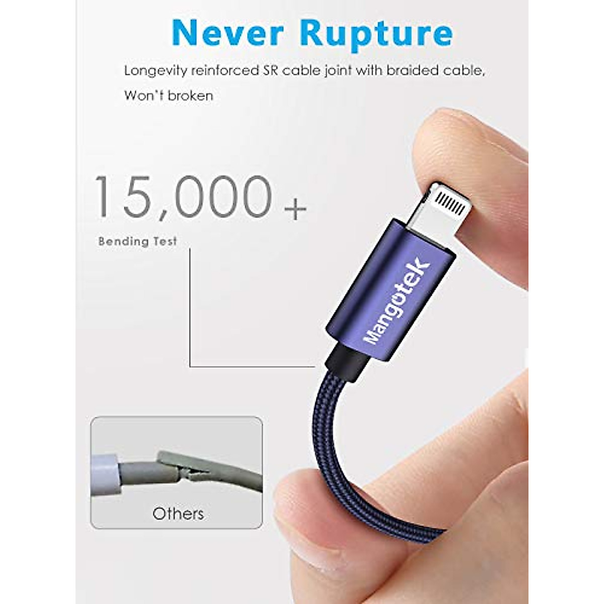 Mangotek Replacement Aux Cord for iPhone, Braided MFi Aux to Lightning Cable iPhone Aux Adapter iPhone Aux Cord Audio for Car Stereo Headphone Speaker iPhone 14 13 12 Pro Max 7 8 Plus SE X XS XR