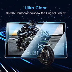 DTTO for Samsung Galaxy Tab A8 10.5 inch Case 2022, Premium Leather Business Folio Stand Cover with 3 Pack HD Tempered Glass Screen Protector for Galaxy Tab A8 10.5" [SM-X200/X205/X207], Blue