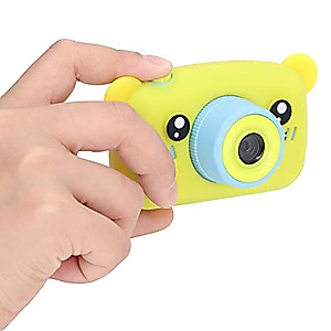 Tgoon Kid Video Camera, Children Camera Digital Rechargeable 2 Inch Display for Outdoor Activity(Yellow)