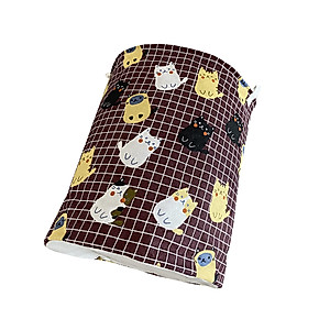 LEELI Laundry Hamper with Handles Collapsible Canvas Laundry Basket,Waterproof Storage Basket Home Organizer for Nursery,Clothes,Toys,Baby Hamper19.7×15.7(rec dark blue dinosaur)