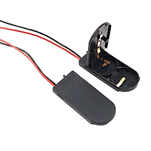 E-outstanding 6-Pack 2x3V CR2032 LIR2032 Button Cell Battery Holder with Cover and ON/Off Switch, Wired 6V Button Coin Cell Battery Storage Box