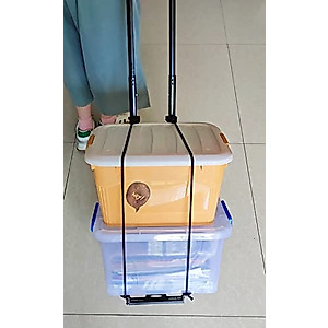 Minisize Folding Luggage Cart with 2 Wheels Lightweight Plastic Luggage Trolley Office Hand Truck for Shopping Travel Camping and School Use Trolley,L12.6 x W9 inch.Maximum Load 66Lbs