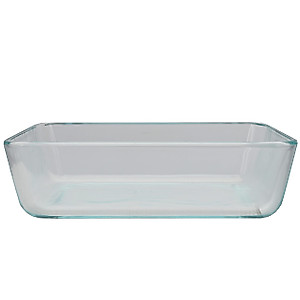 Pyrex (2 7210 Glass Containers & (2) 7210-PC Turquoise Lids Made in the USA