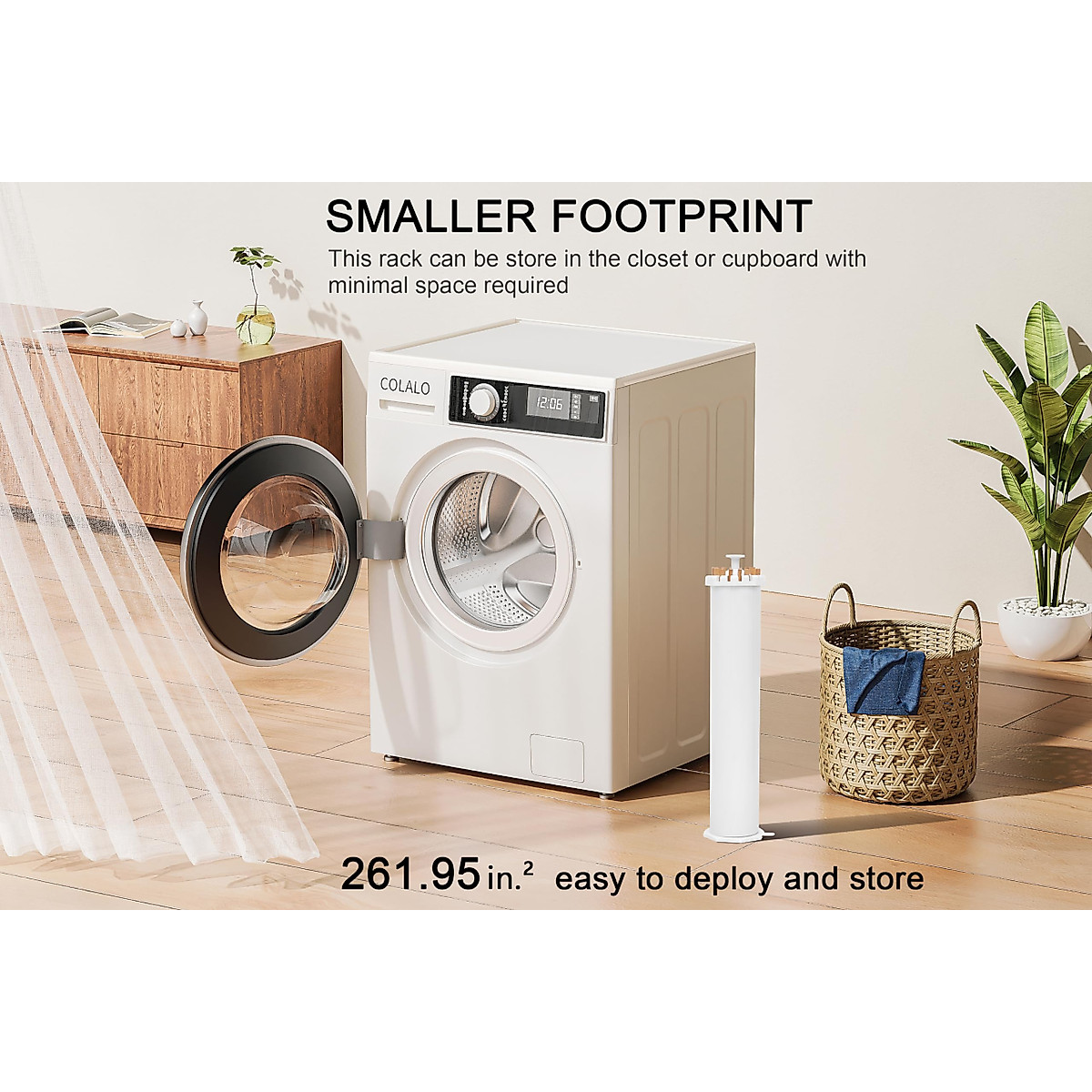 Tripod Clothes Drying Rack,Collapsible and Portable Clothes Drying Rack,16 Wooden Poles,Folding Drying Rack for Clothes,Indoor& Outdoor Holder