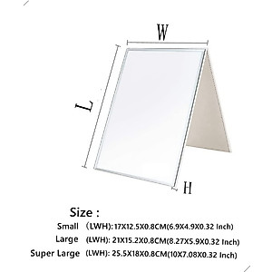 Zcooooool Mirror Large Portable Super HD Mirror Makeup Mirror Multi Stand Angle Hand Free/Handheld/Tabletop Foldable Mirror 10X7 Inch