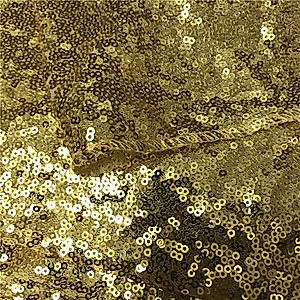 Trlyc 70x120 Rectanglular Gold Wedding Sequin Table Cloth Seamless Sequin Tablecloth for Wedding