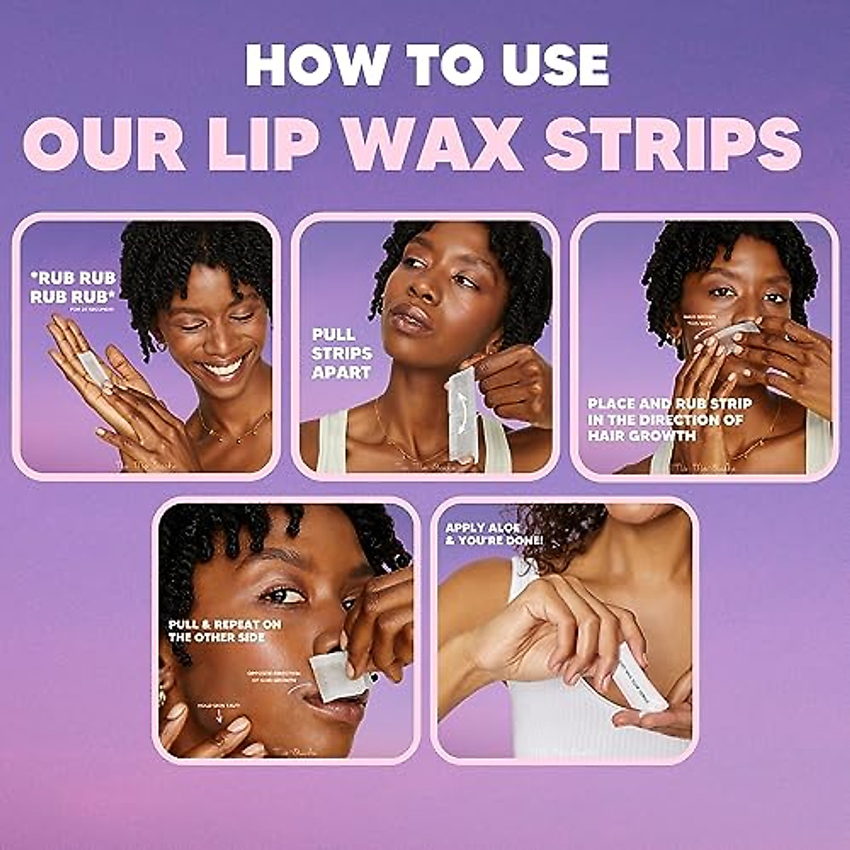 No Mo-Stache Shark Tank Hair Removal Lip Wax Strips - Safe To Use for All Skin Type - 24 Travel Friendly Individual Use Lip Wax Strips - The Quick Easy Way of Lip Waxing - Hair Removal Skin Exfoliator