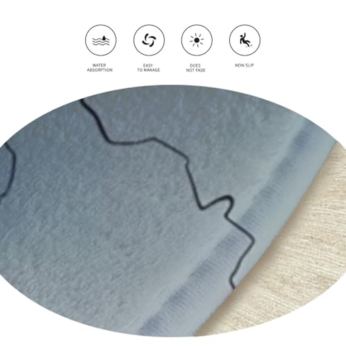 Printed rug, mid-century modern aesthetic 3D optical illusion rug, perforated animal dinosaur design rug, non-slip decorative floor mat for kids room, bathroom, living room, playroom 23.5Inches