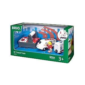 BRIO Remote Control Travel Train - Kids Toy with Light and Sound Features | Battery Operated | Compatible with Wooden Railway Tracks | Perfect for Toddlers Age 3+