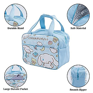 Anime Lunch Box Bag Cartoon Lunch Holder Layer Insulated Lunch Cooler Bag for Women Mens Boy Girl Work School Picnic (LB Cin)