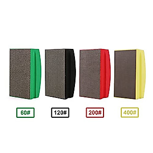 YDROWN Diamond Hand Polishing Pads Foam Back for Glass Granite Marble Concrete Stone Sanding and Polishing (4pcs/Set)