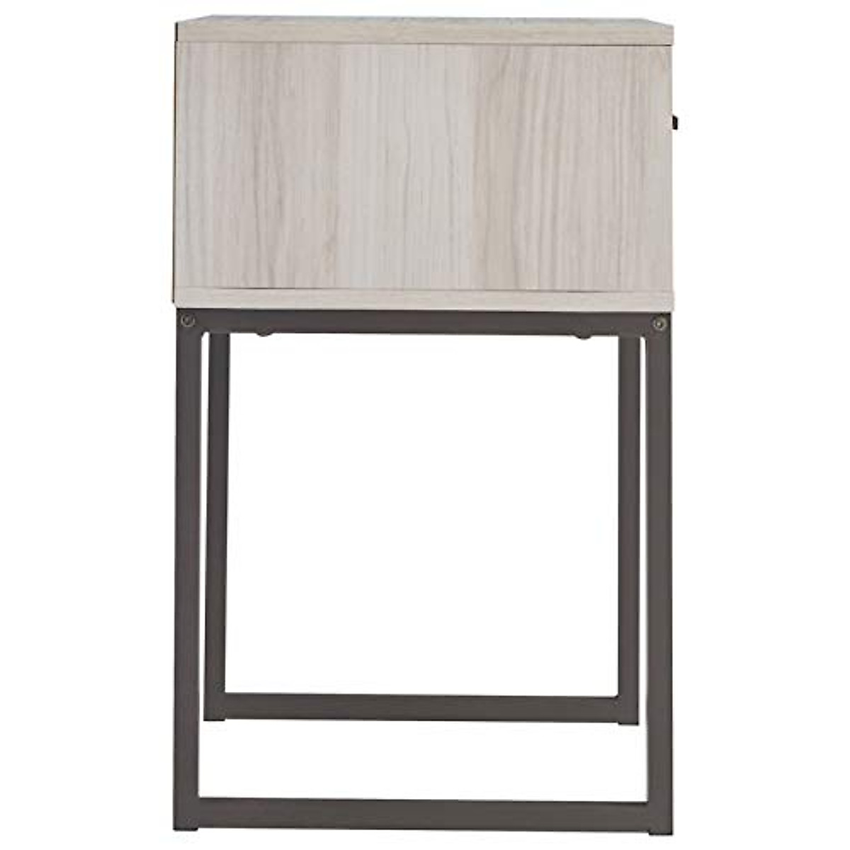 Signature Design by Ashley Socalle Modern Industrial Nightstand, Natural Beige