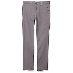 Amazon Essentials Men's Straight-Fit Casual Stretch Chino Pant, Dark Grey, 35W x 32L