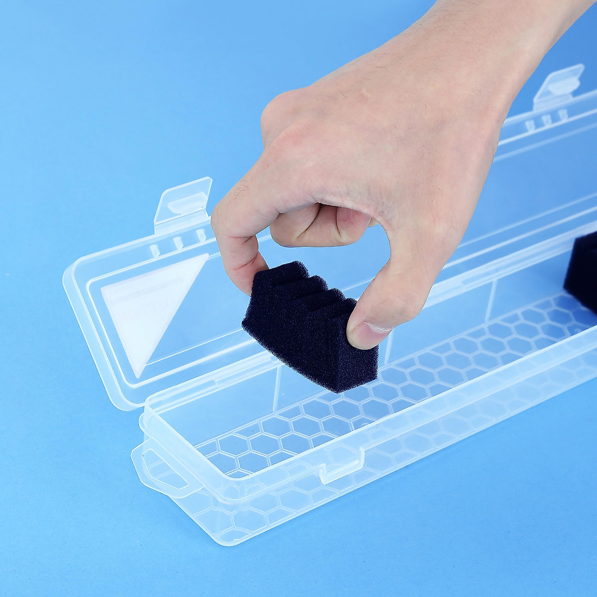 RISLISO, Paint Brush Holder for Long Paintbrushes, Fine Art Portable Paint Brush Organizer Case,Clear 2Pcs, TB 018