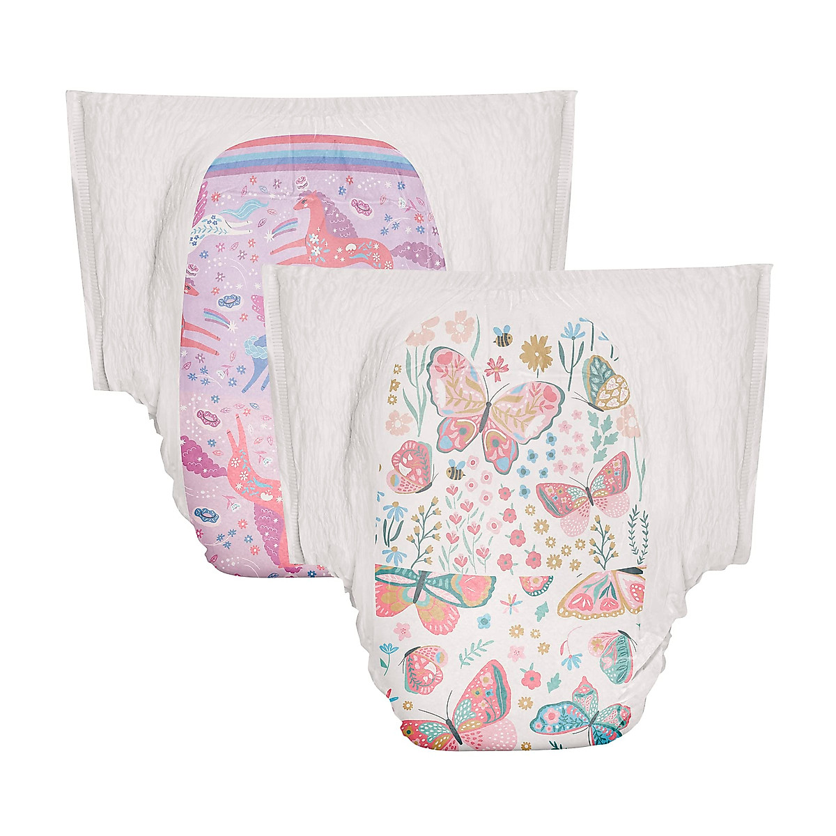 The Honest Company Clean Conscious Training Pants | Plant-Based, Sustainable Diapers | Magical Moments + Butterfly Kisses | Size 2T/3T (34- lbs), 78 Count