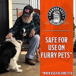 Grandpa Gus's Natural Flea & Tick Spray with Plant-Based Actives, Ready-to-Use, Quick Kills Fleas, Ticks & Mites from Small Animal, Dog, Cat & Home, 16 fl oz