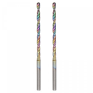 uxcell 2Pcs Mini Twist Drill Bit, 2mm Micro Engraving Drill Bits, High-Speed Steel 2.35mm Shank Uncoated for DIY Resin, Amber and Wood