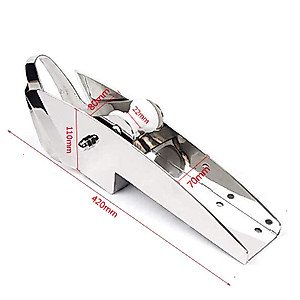 ISURE MARINE AISI 316 Stainless Steel Hinged Self-Launching Bow Anchor Roller with pivoting Dual-Roller 16.5'' for Marine Yacht Docking Accessories