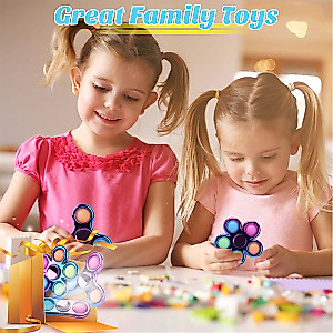 Jawhock 3 Pack Pop Fidget Spinner, Ideal Stress Relief Toys Adult Stress Relief Spinner Relief Gift Bag Stuffed Return Gift Birthday Party Gift Classroom Carnival for Kids Boys Girls