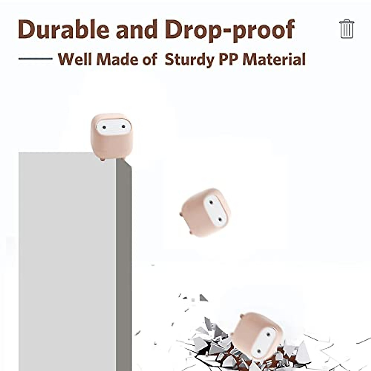 LtyTz Mini Trash Can with Lid, Cute Ninja Desktop Trash Cans, Small Trash Can Office Plastic Garbage Can for Bathroom Vanity, Desktop, Office or Coffee Table (Pink)