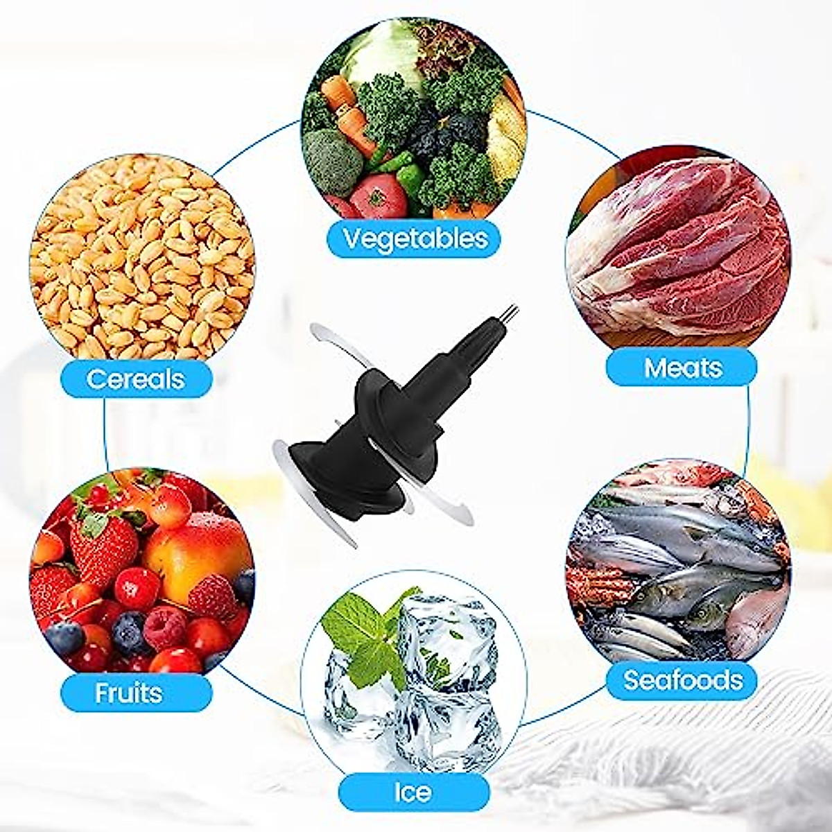 Replacement Blender Blade - 4 Blade Replacement for Ninja 64 oz 72 oz Food Processor Bowl CT682SP BL681A BL682 BL770 BL770AMZ BL772 BL910 BN600 BN601 BN800 BN801