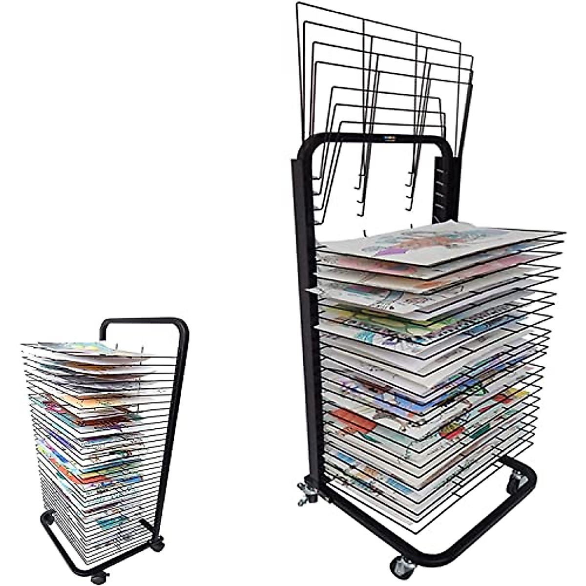 Art Drying Rack, Drying Rack, Mobile Classroom Drying Rack with Wire Rack for Art Studio and Home use, Drying and Printing Rack (Color : 35-Layer)