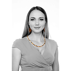 AMBERAGE Natural Baltic Amber Necklace for Adults (55CM 21.65INCH)