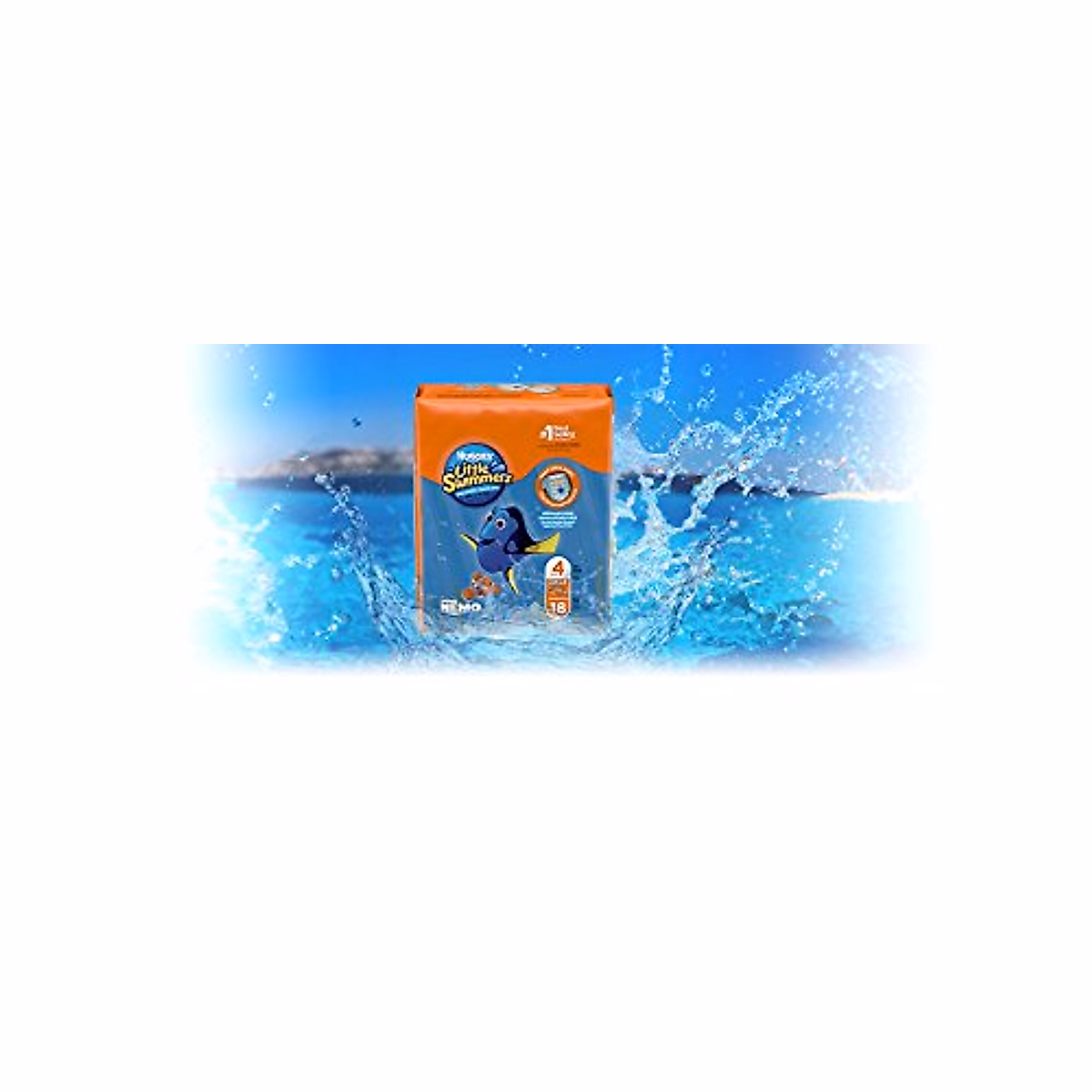 Huggies Little Swimmers Disposable Swim Diapers, Size 4 - Medium (22-37 lbs), 36 Ct (2 packs of 18), Packaging May Vary
