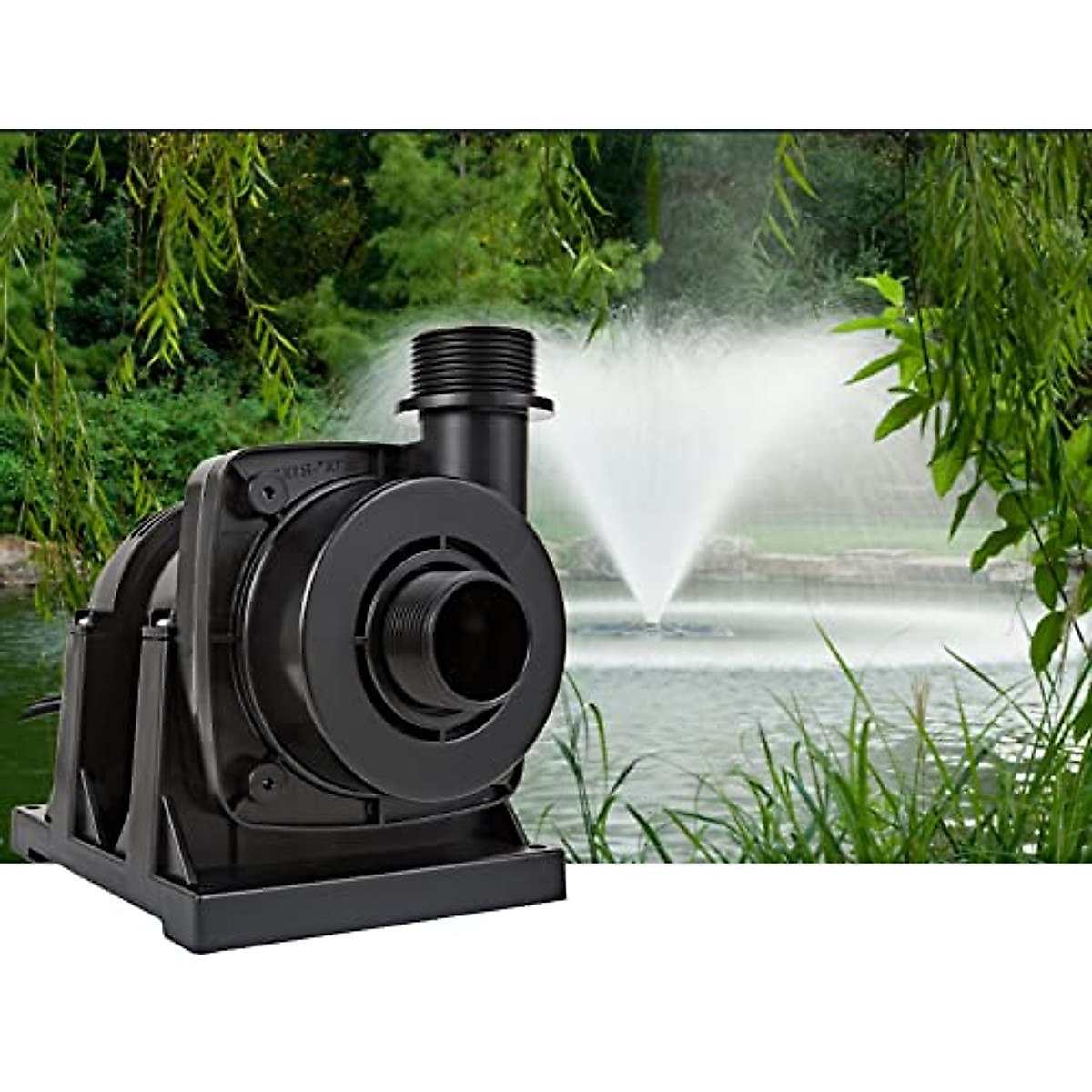 Little Giant FP1 115-Volt, 1000 GPH Wet Rotor Submersible or Inline Pond/Fountain Pump with 26-Ft. Cord, Black, 566132