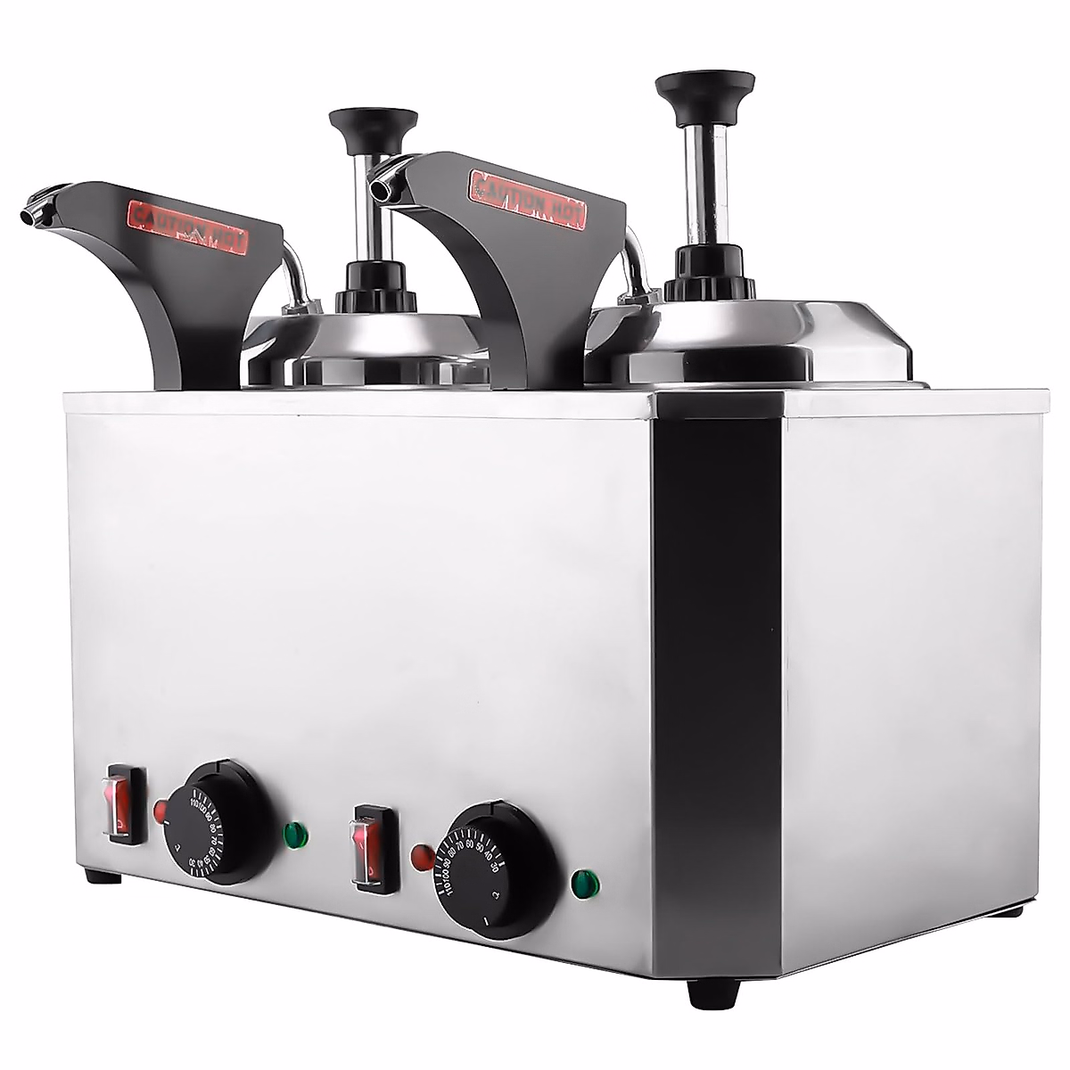 Nacho Cheese Dispenser, 4.8 QT Nacho Cheese Warmer, Stainless Steel Popcorn Butter Dispenser, with Pump 650W Nacho Cheese Machine, 30-110℃ Temp Adjustable, for Heating Caramel Cheese Chocolate