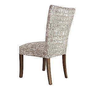Sole Designs The Julia Collection Contemporary Tufted Fabric Upholstered Wood Dining Chair, Set of 2, Sediment Brown