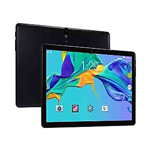 ufehgfjh Upgraded 2+16g 10.1 Inch Android 10.0 System Tablet Pc HD Screen WiFi Bluetooth Voice Call Game Video Learning Tablet Dual Sim Dual Standby Full Netcom 4000mah Battery (Black)