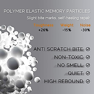 VKL Dog Chew Ball Interactive Toy ETPU Atmoic Bite Tough Float Suitable for Large Medium and Small Dogs Grinding Teeth Strong Elasticity Relieve Boredom (Yellow)