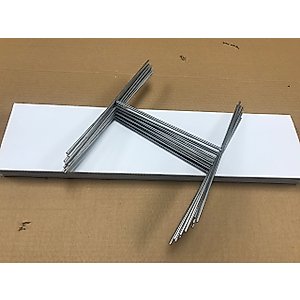Yard Signs Pkg of 10 White Signs 6''x24'' & 10 Metal Stake H-Frame 9''x12'' for Garage Sale, for Rent, Open House, Estate Sale, Now Hiring, or Political Lawn Signs, Yard Signs (10Sign6x24&10Stake12)