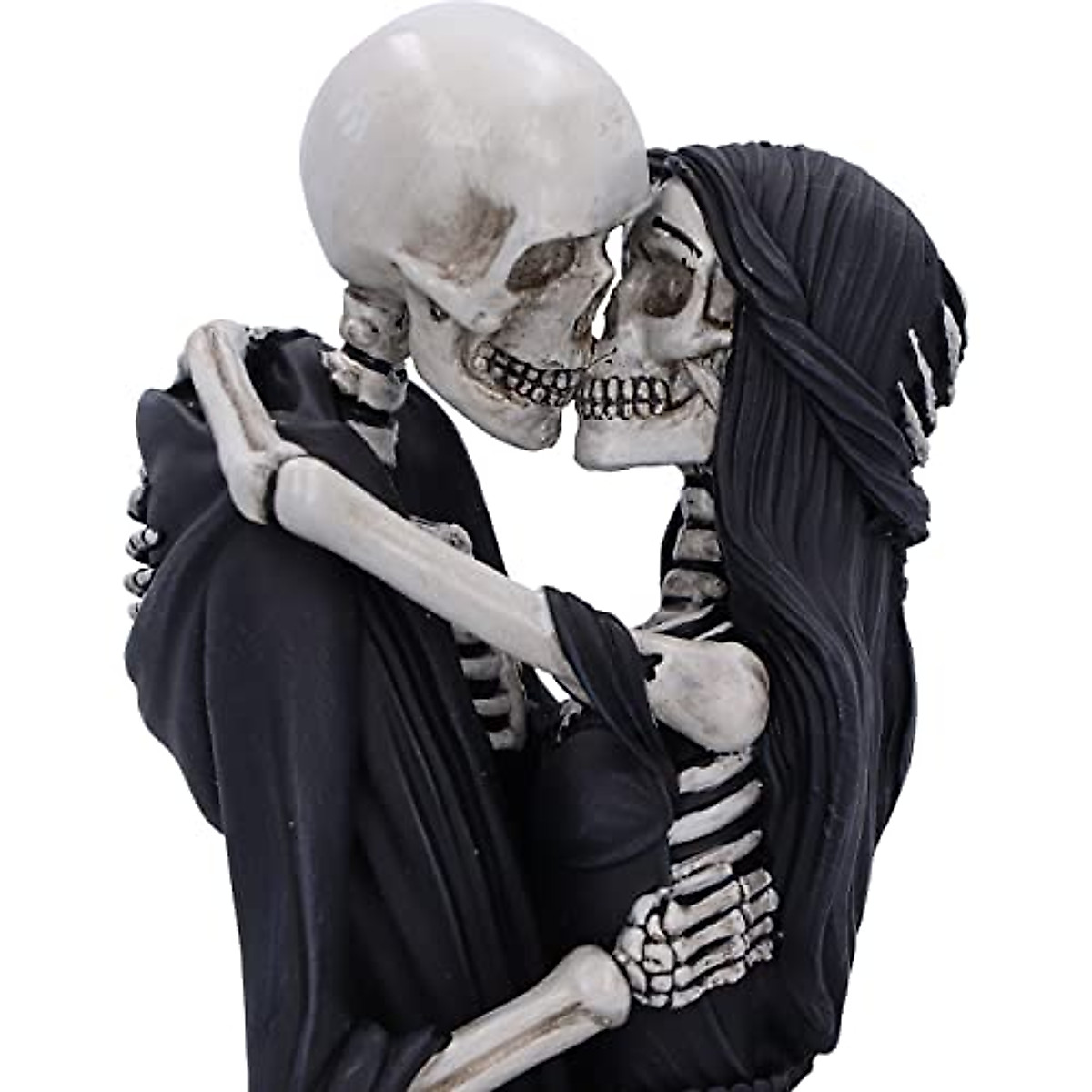 Nemesis Now Eternal Kiss 24cm, Resin, Gothic Wedding Giftware, Skeleton Kiss Figurine, Cast in The Finest Resin, Hand-Painted,Black and White