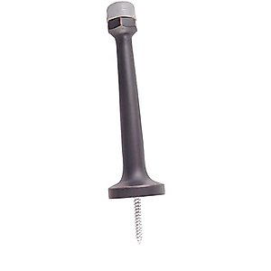 Emtek 2231 4" Length Solid Brass Baseboard Door Stop With Screw, Oil Rubbed Bronze