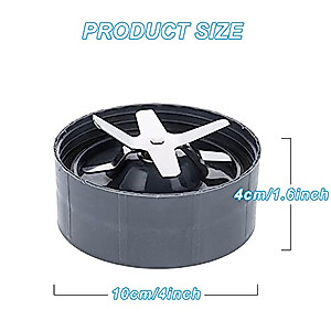 Replacement Extractor Blade, Fit for NutriBullet 600w / 900w Pro Extractor Blade Series, With One Extra Silicone Rubber Gaskets Seal O-Ring NutriBullet Blender Blade Replacement Parts