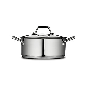 Tramontina Covered Dutch Oven Stainless Steel Tri-Ply Base 5 Quart, 80101/010DS